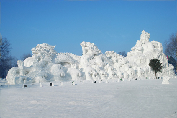 Photo, Image & Picture of Dragon Ice Sculpture
